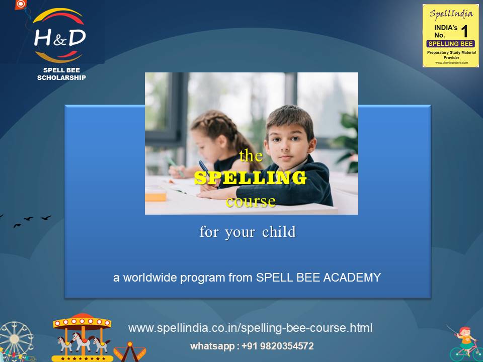 The Spelling Course Spell Bee Word List Competition Test